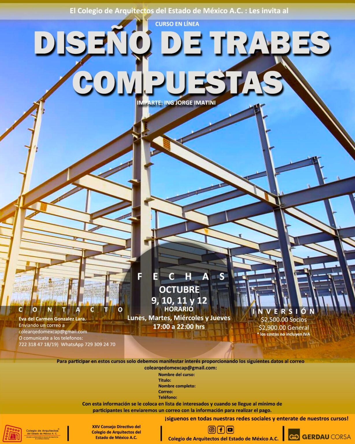 Diseño de Trabes Compuestas - Colegio de Arquitectos del Estado de Mexico